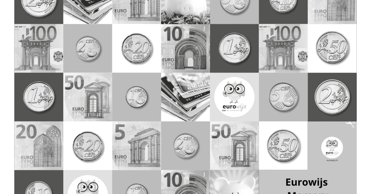 Geld Memory zwart / wit | Eurowijs